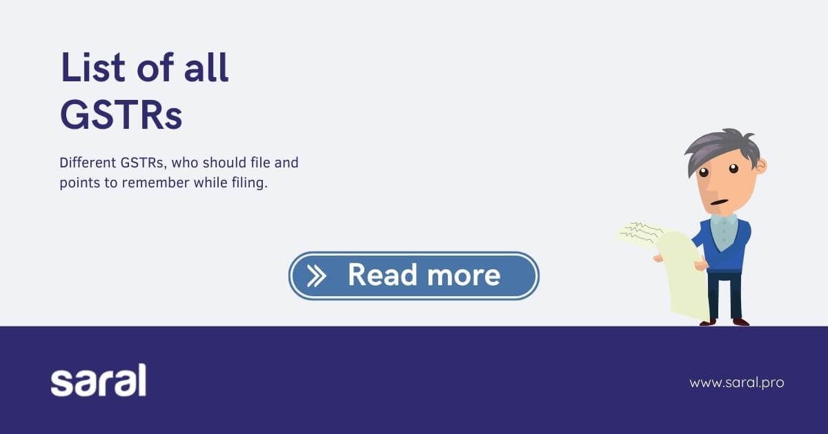 List of all Goods and Services Tax (GST) returns with due dates