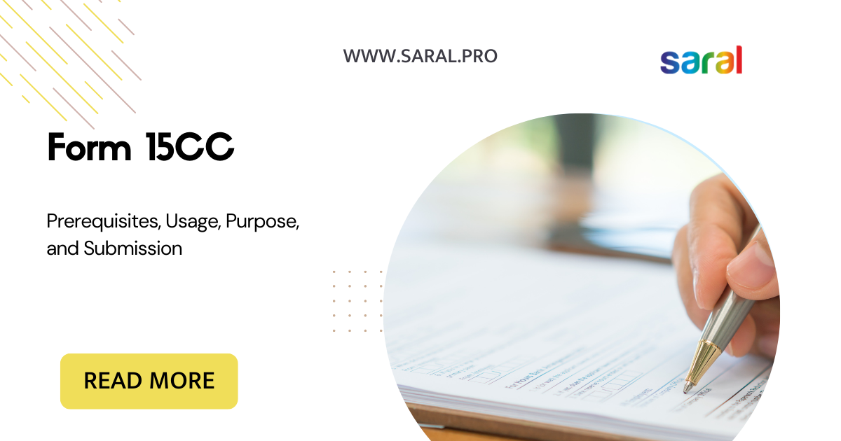 Introduction to quarterly submission Form 15cc | Usage and purpose
