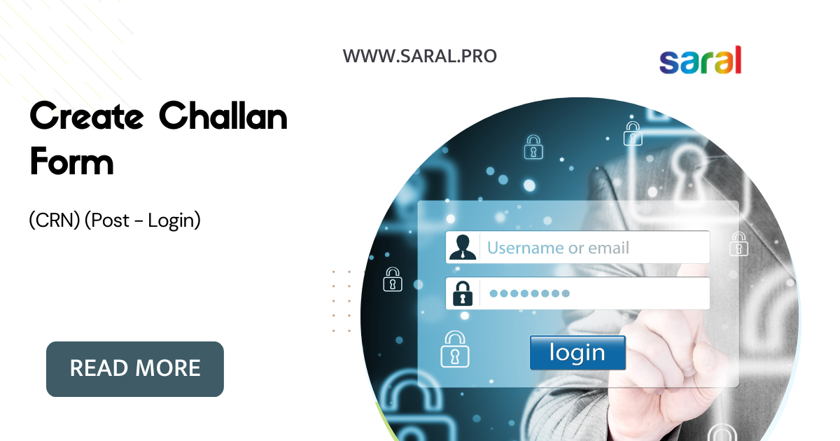 Steps to create Challan Form (CRN) | Post-login