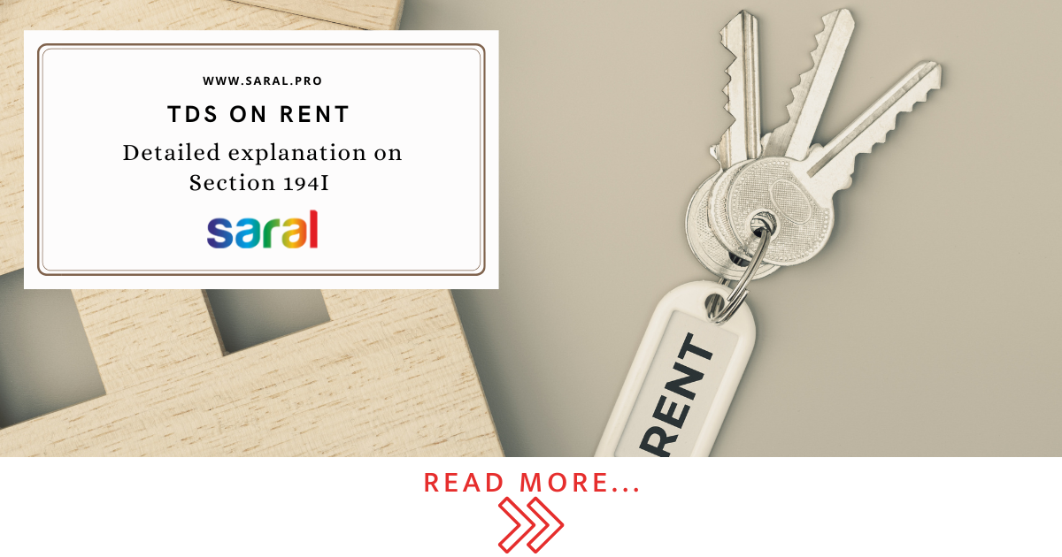 TDS on rent - Detailed explanation on Section 194I