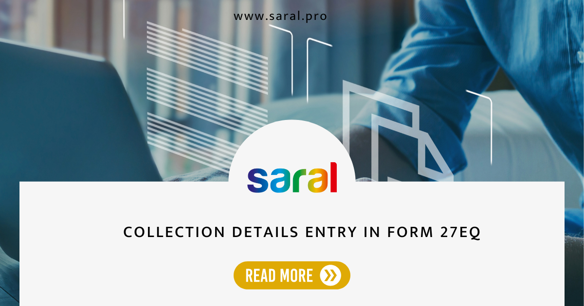 Collection details entry in Form 27EQ