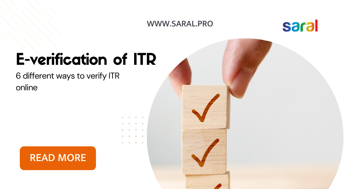 E-Verification of ITR - 6 different ways to verify ITR online