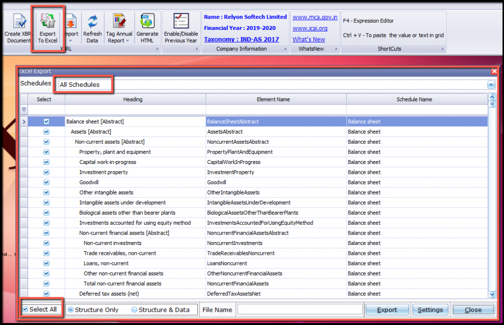 Excel Import in Saral XBRL - Saral Pro
