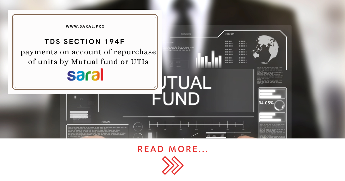 Section TDS194F of the Income Tax Act