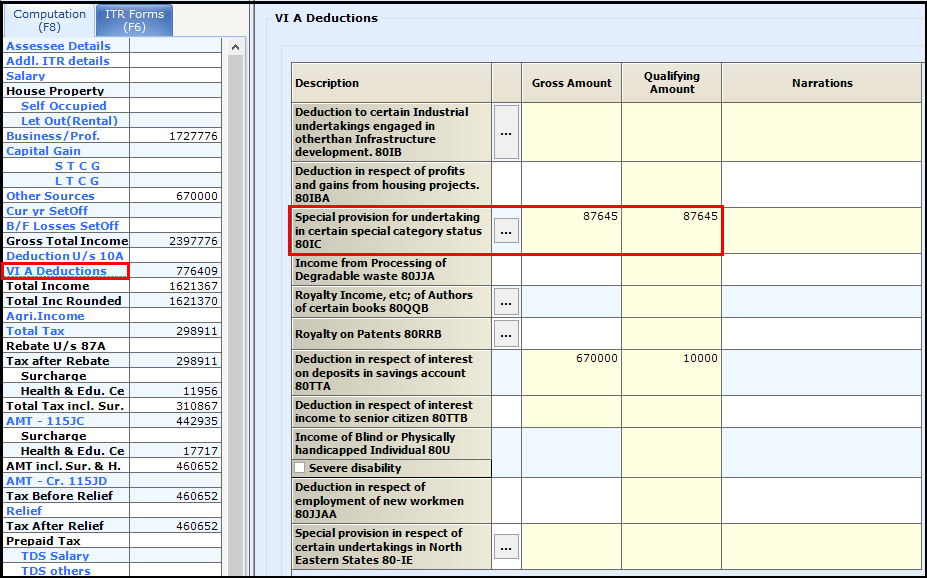 Alternate Minimum Tax (AMT) in Saral Income Tax - Saral Pro
