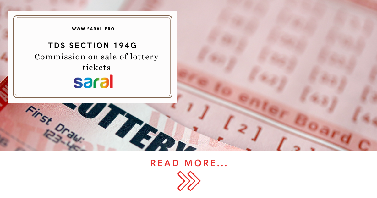 TDS 194G on Commissions on Lottery Tickets