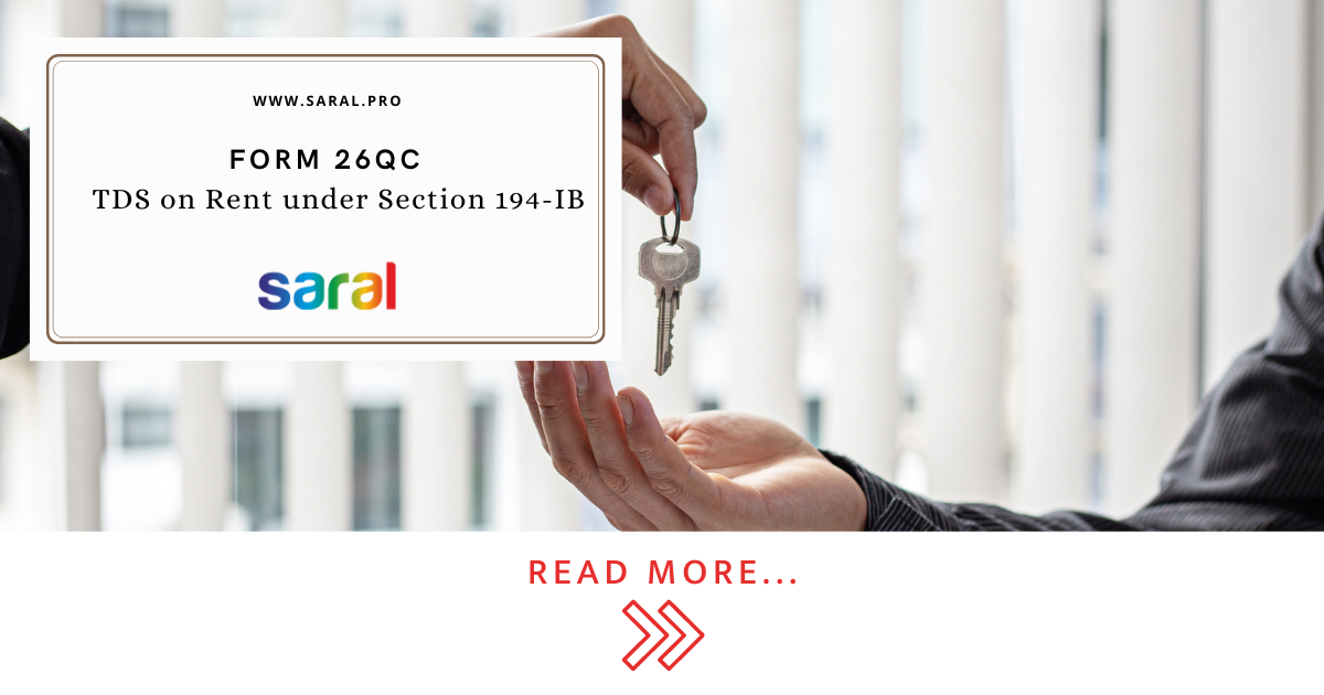 Form 26QC: TDS on Property Rent