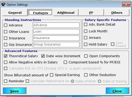 Standing Instruction Configuration - Advance - Saral Pro