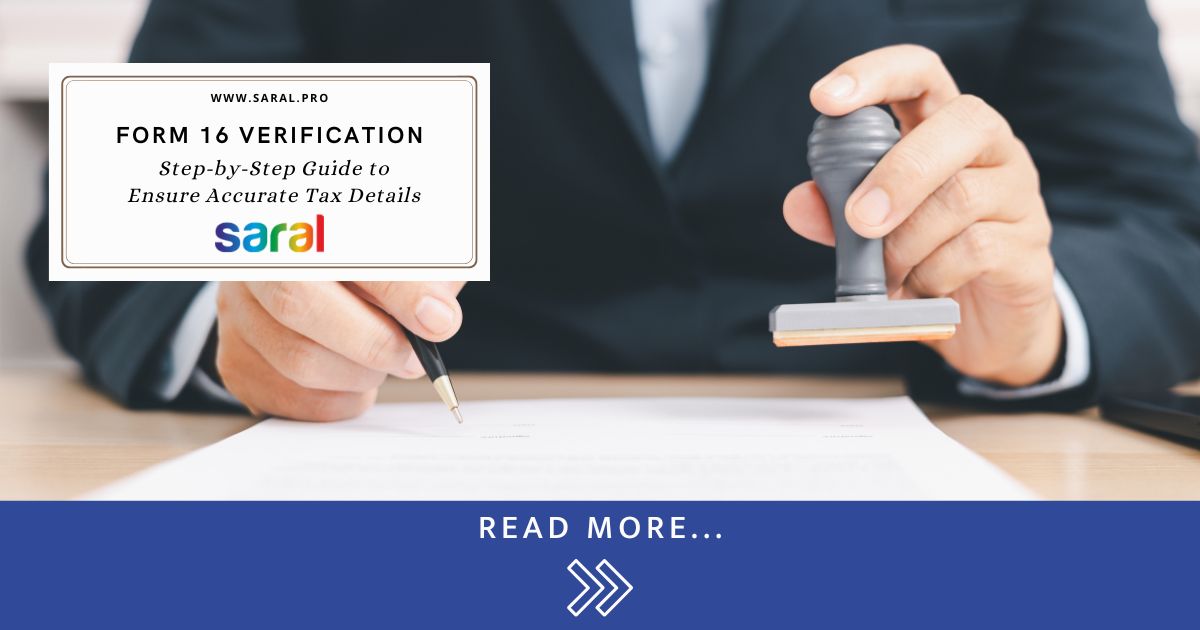 Form 16 Verification - Saral Pro